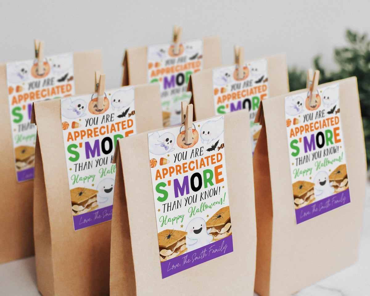 Halloween Smore Tag Editable Template, Appreciated Smore Than You Know ...