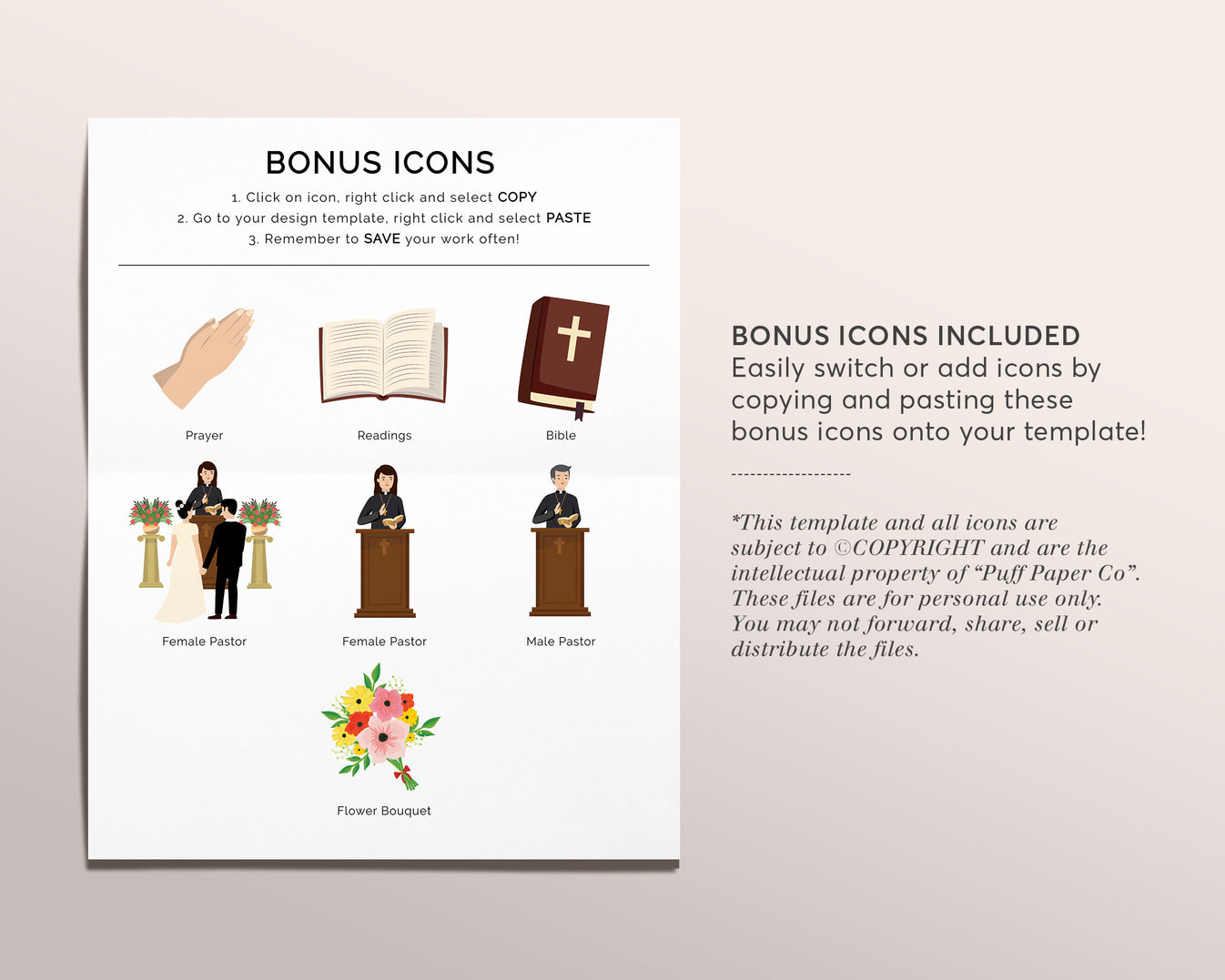 Christian Wedding Program Editable Template, Christian Ceremony Guide ...