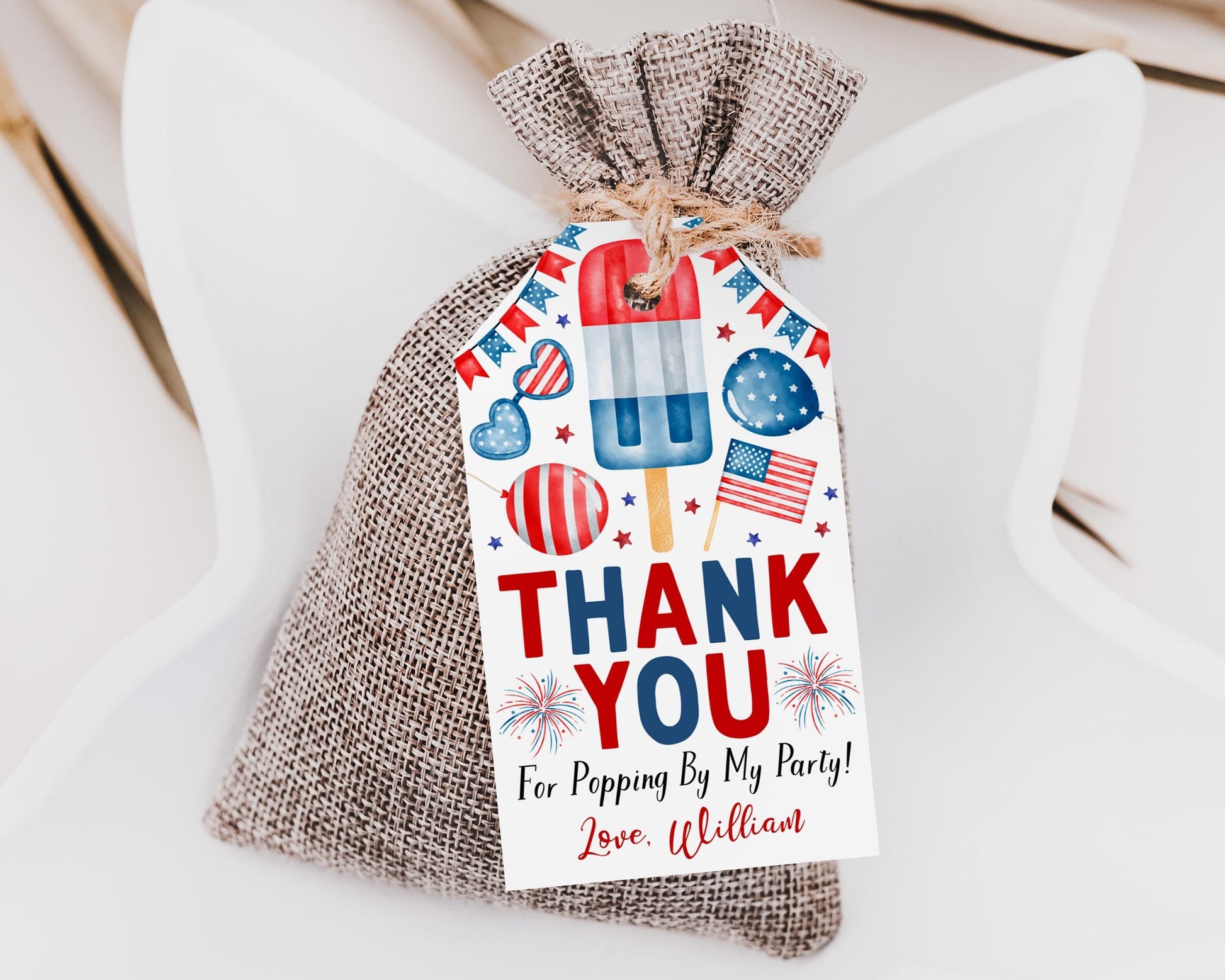 Patriotic Gift Tag Template