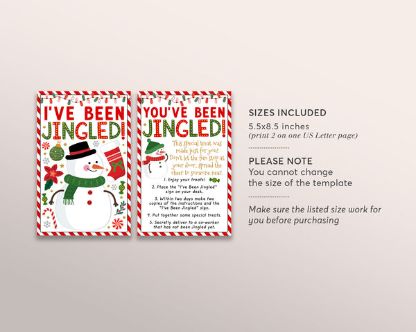 We've Been Jingled Coworker Game Editable Template, You've Been Jingle ...