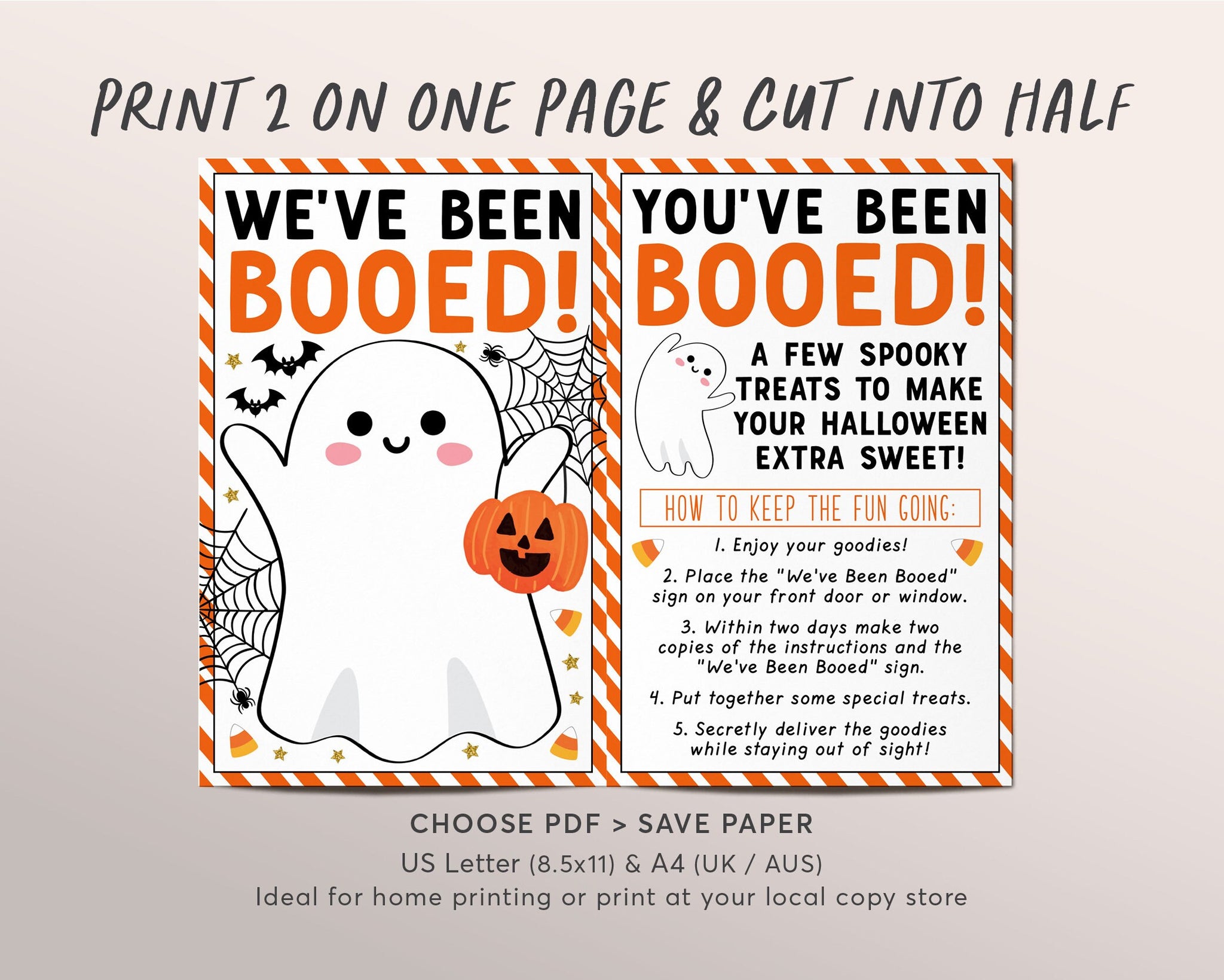 We've Been Booed Game Editable Template, You've Been Booed, Halloween ...