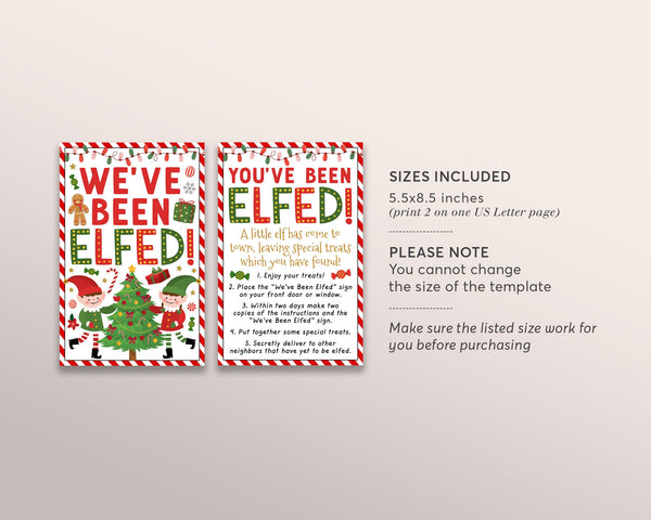 We've Been Elfed Christmas Game Editable Template, You've Been Elfed L ...