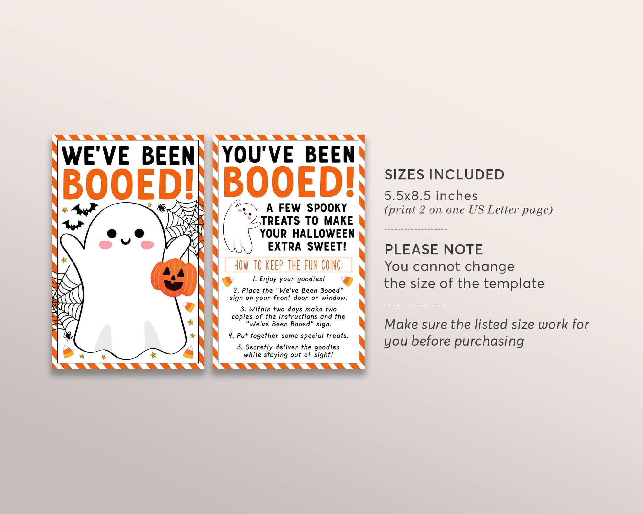 We've Been Booed Game Editable Template, You've Been Booed, Halloween ...